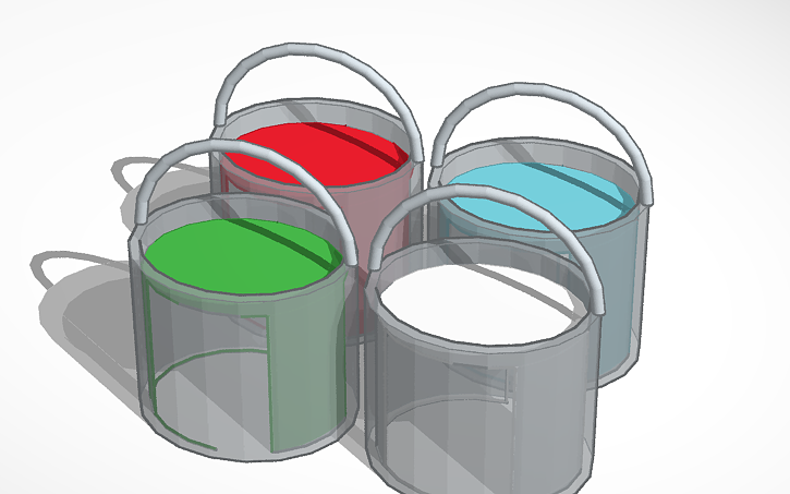3D design paint cans - Tinkercad