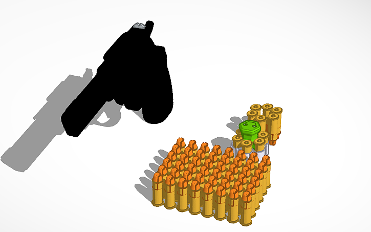 3D design .357 Magnum Revolver - Tinkercad