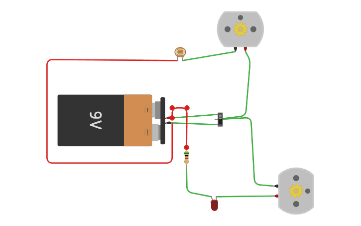 Circuit Design Dc Motors Led And Photoresistor Tinkercad