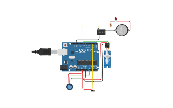 Circuit design Rain sensing wiper control - Tinkercad