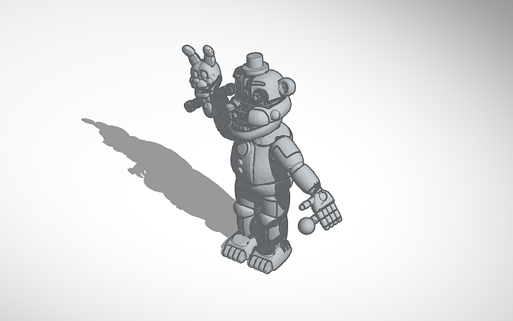 3D design Funtime Freddy - Tinkercad