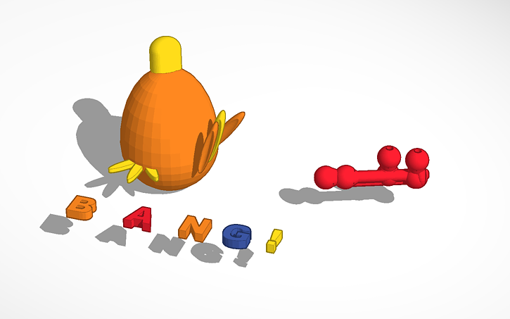 3D design Escopeta fuego y pollo | Tinkercad