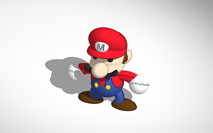 3D design (Something about Super Mario 64) Mario - Tinkercad