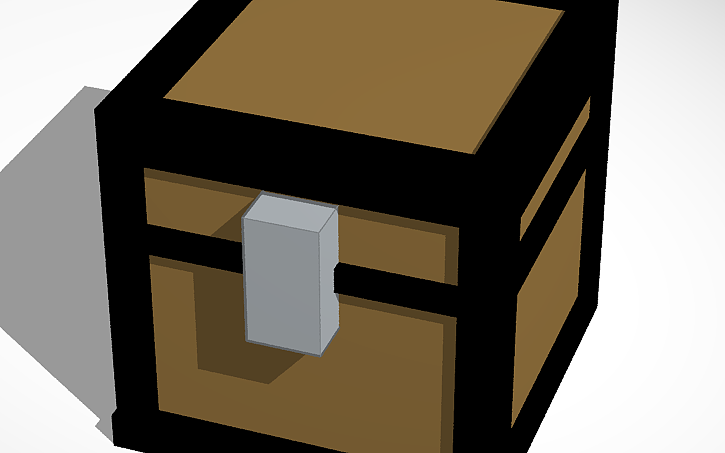 3D design Minecraft chest - Tinkercad