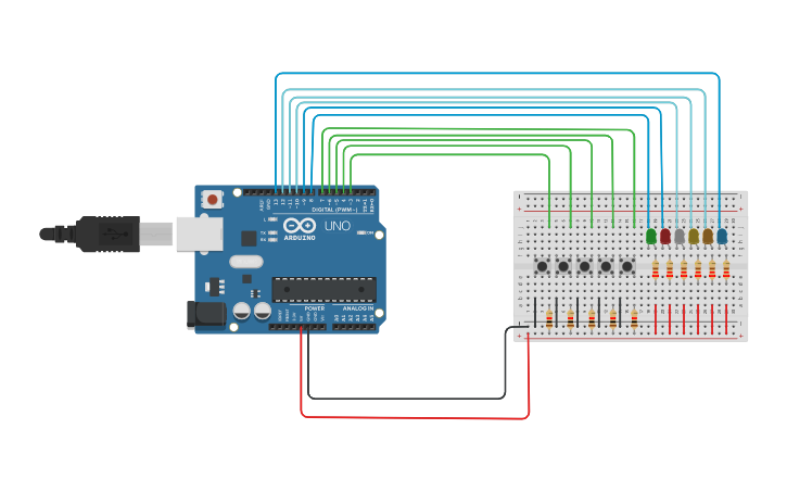 Circuit design Vending Machine Simulation - Tinkercad