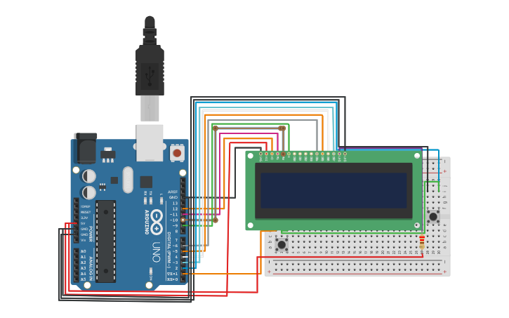 Circuit design Game Arduino - Tinkercad