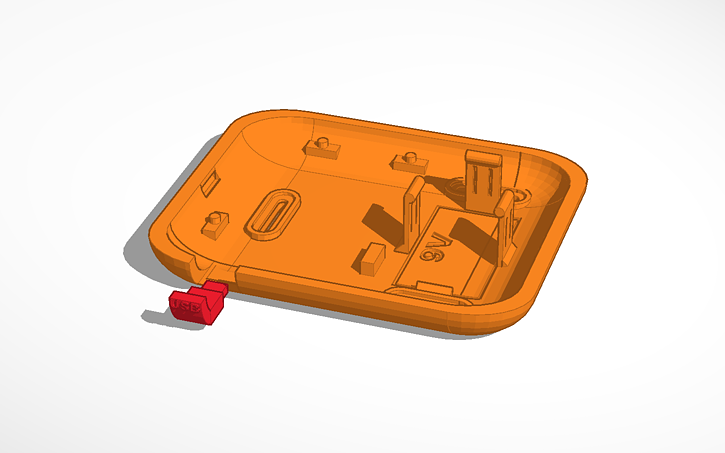 3D design Arduino box: base Uno (Wall mount, 9v & shields) | Tinkercad