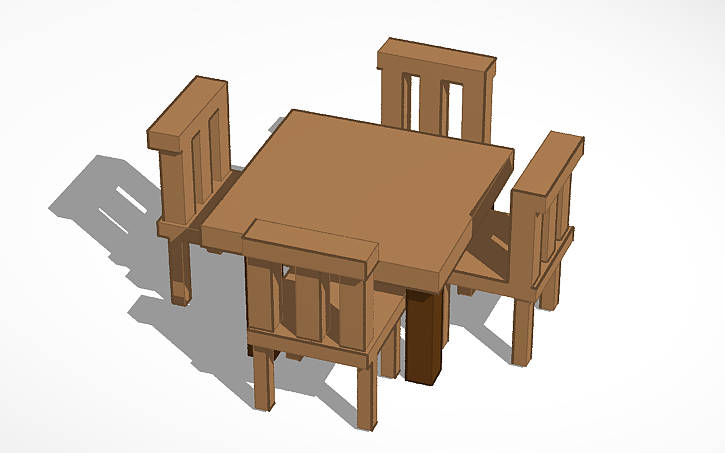 3D design Dinner table - Tinkercad