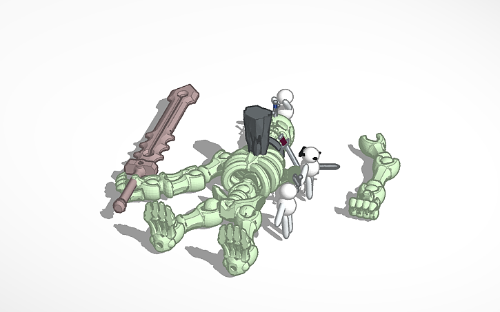 3D design skeleton boss fight | Tinkercad