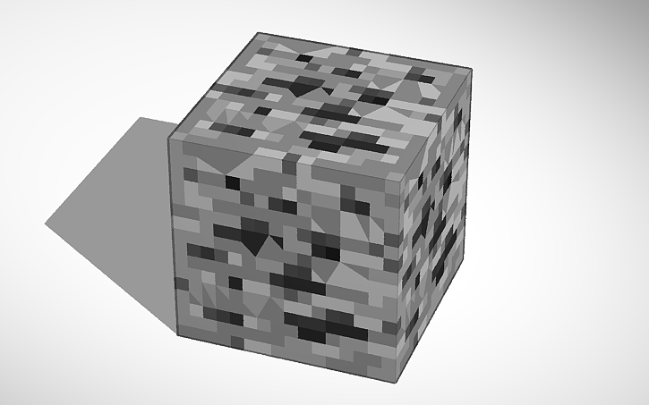 3D design Minecraft Coal Ore - Tinkercad