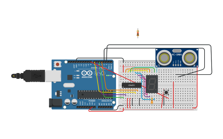 Circuit Design 7 Segmentos Cd4511 Tinkercad
