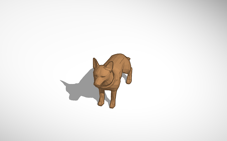 3D design Dog (German Shepherd) - Tinkercad