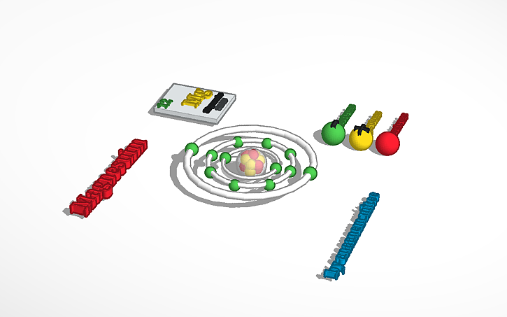 3D design atom project(magnesium, by Anaanem) - Tinkercad