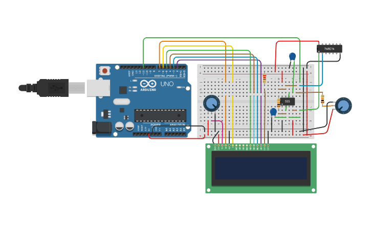 Circuit Design Frequency Counter Using 555 Square Wave Timer Tinkercad