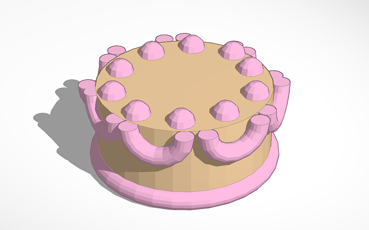 3D design colored cake | Tinkercad