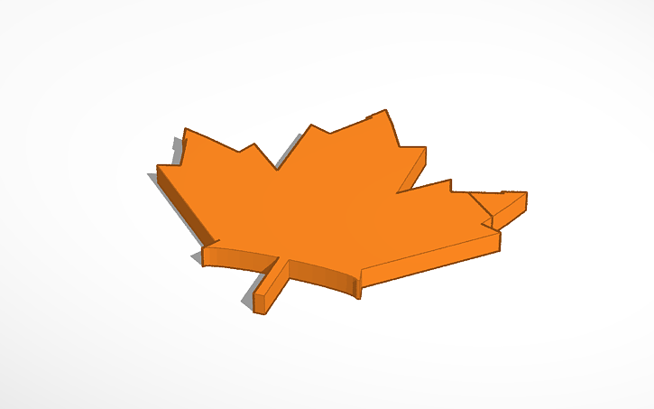 3D design maple leaf from Dick - Tinkercad
