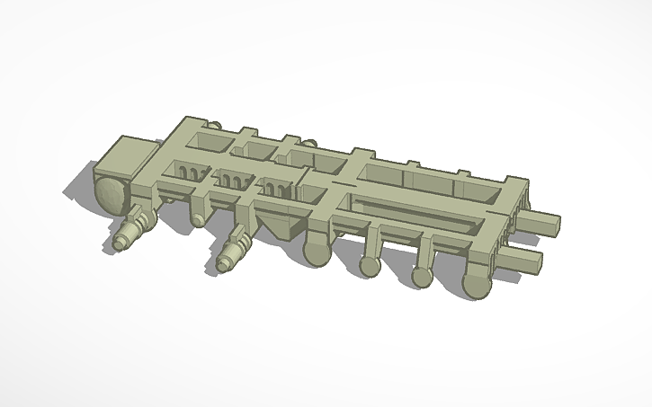 3D design Ork Warwagon Lower Chassis - Tinkercad
