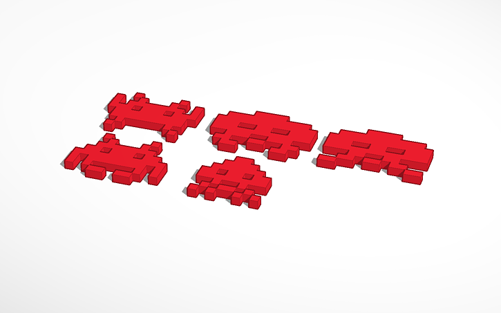 3D design Space Invaders | Tinkercad