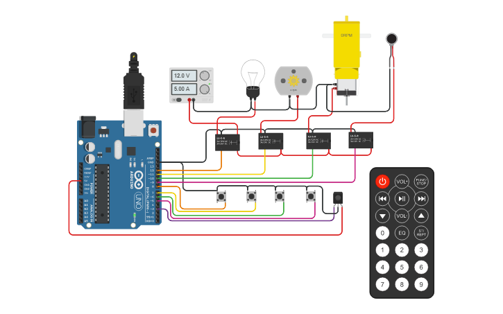 Circuit Design Arduino Based Ir Remote And Manual Home Automation