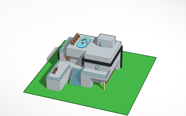3D design Modern Mansion | Tinkercad