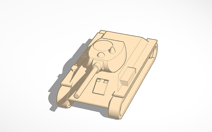 3D design Tank With Turning Turret - Tinkercad