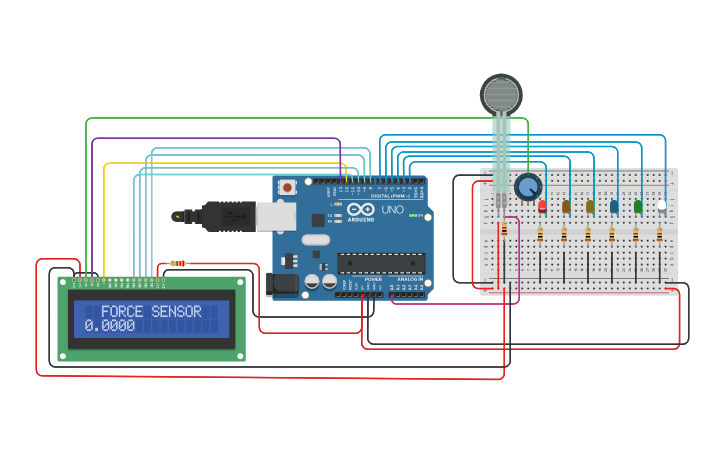 Circuit design FSR SENSOR - Tinkercad