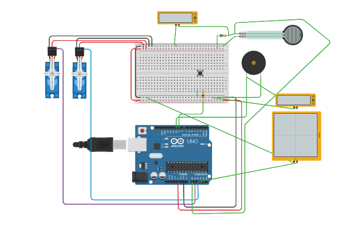 Circuit design Robotic ARM PRES SENSOR - Tinkercad