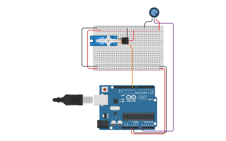 Circuit design 2.2.4.2 Alternate Lab - Servo - Tinkercad