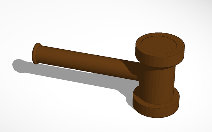 3D design gavel - Tinkercad