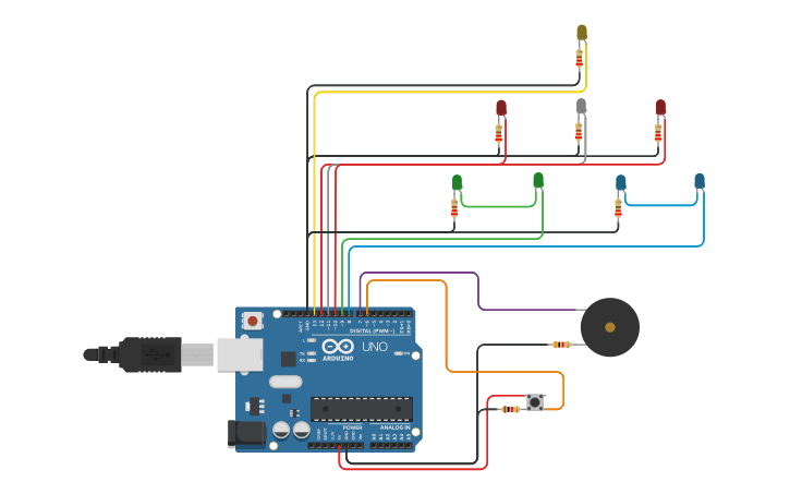 Circuit design Pisca Pisca Natalino - Tinkercad