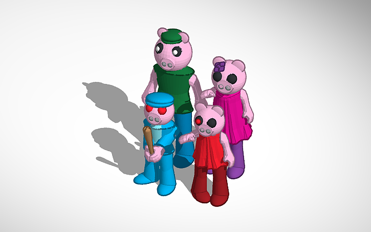 3D design Family Custom Skin Piggy - Tinkercad