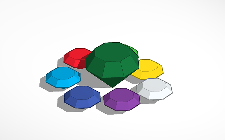3D design Master Emerald and Chaos Emeralds | Tinkercad