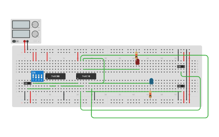 Circuit design SR FLIP-FLOP | Tinkercad