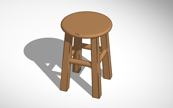 3D design Bar Stool - Tinkercad