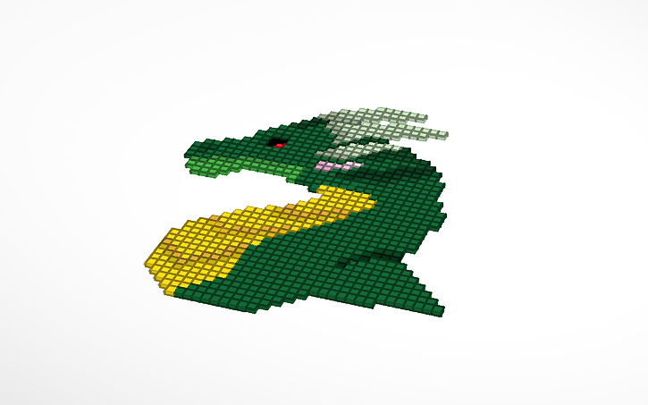 3D design Pixel Dragon - Tinkercad