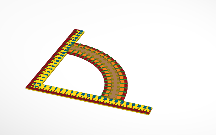 3D design Ruler angle | Tinkercad