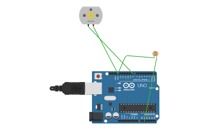 Circuit design Trash-Bin - Tinkercad