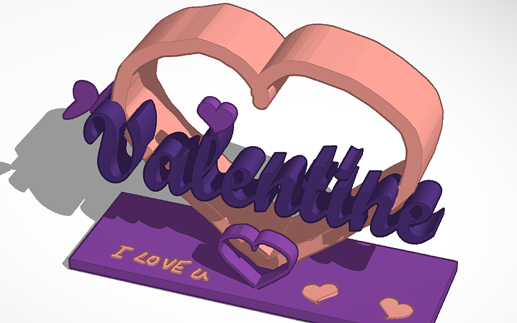 3D design Valentine - Tinkercad