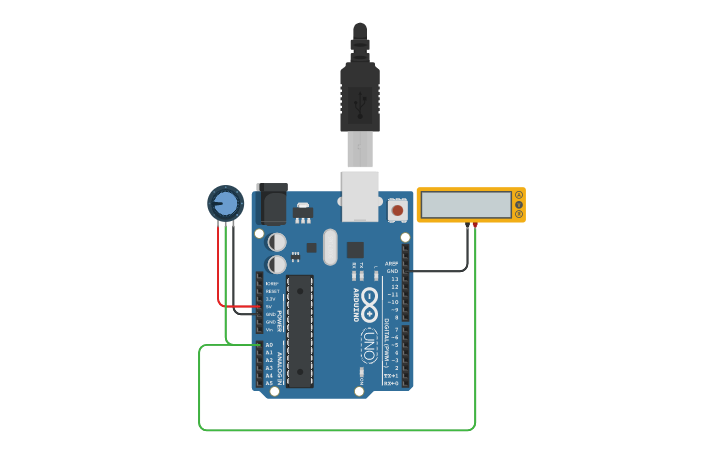 Circuit design ADC - Tinkercad