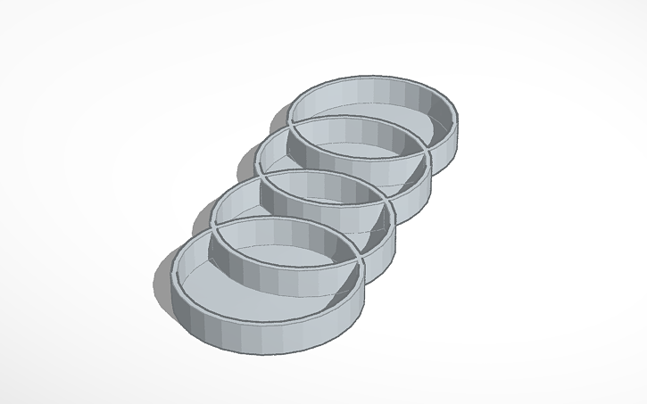 3D design Audi Logo - Tinkercad