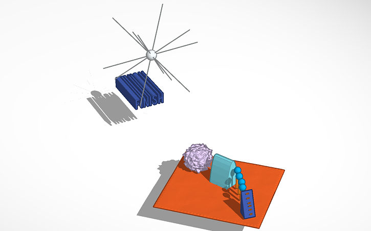 3D design Obstacle Course of DOOOM!! Lava at the Bottom (R) | Tinkercad