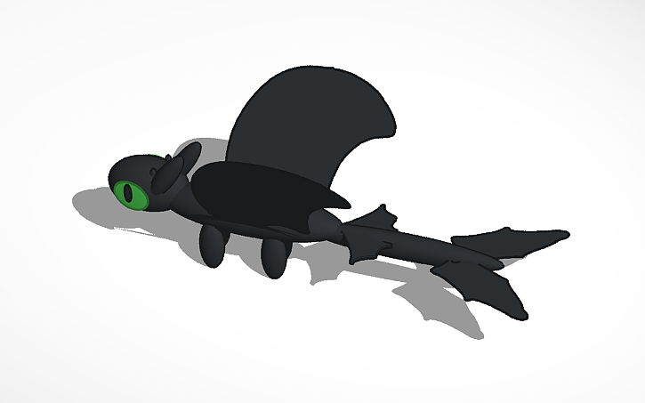 3D design Toothless - Tinkercad