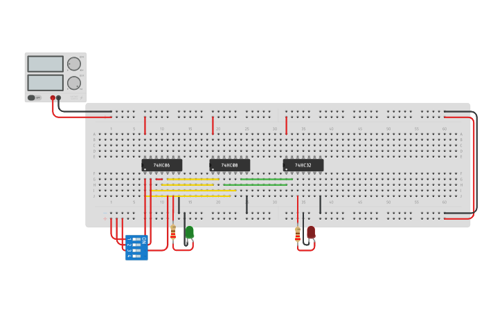 Circuit design FULL ADDER - Tinkercad