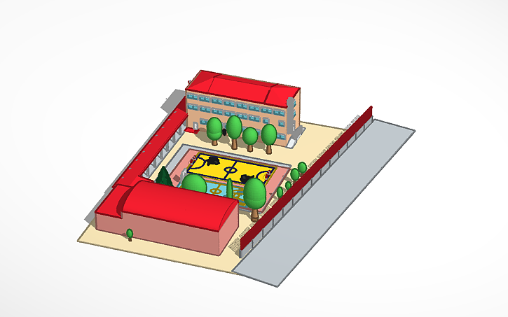 3D design Patio del cole - Tinkercad