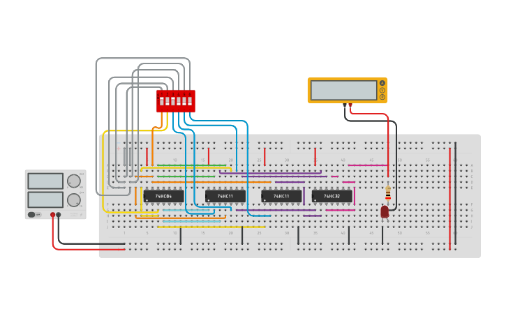 Circuit design 4:1 Multiplexer using Basic Logic Gates - Tinkercad