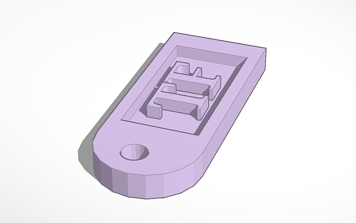 3D design Key Ring - Tinkercad
