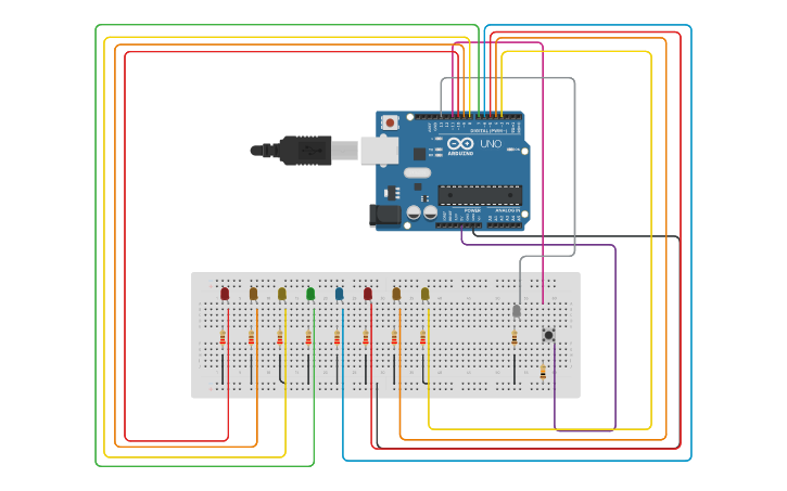 Circuit design Shiny Tumelo | Tinkercad