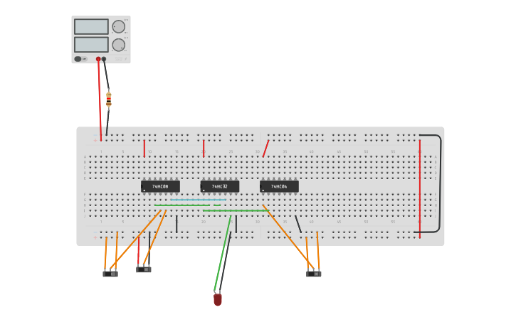 Circuit design 4 VARIABLE K MAP - Tinkercad