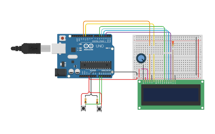 Circuit Design Lcd Ekran Isim Yazma2 Tinkercad