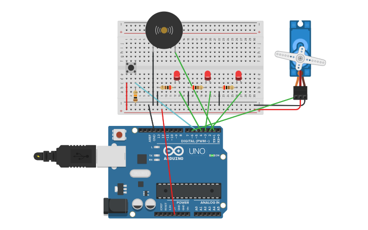 Circuit design Emergency Warning System - Tinkercad